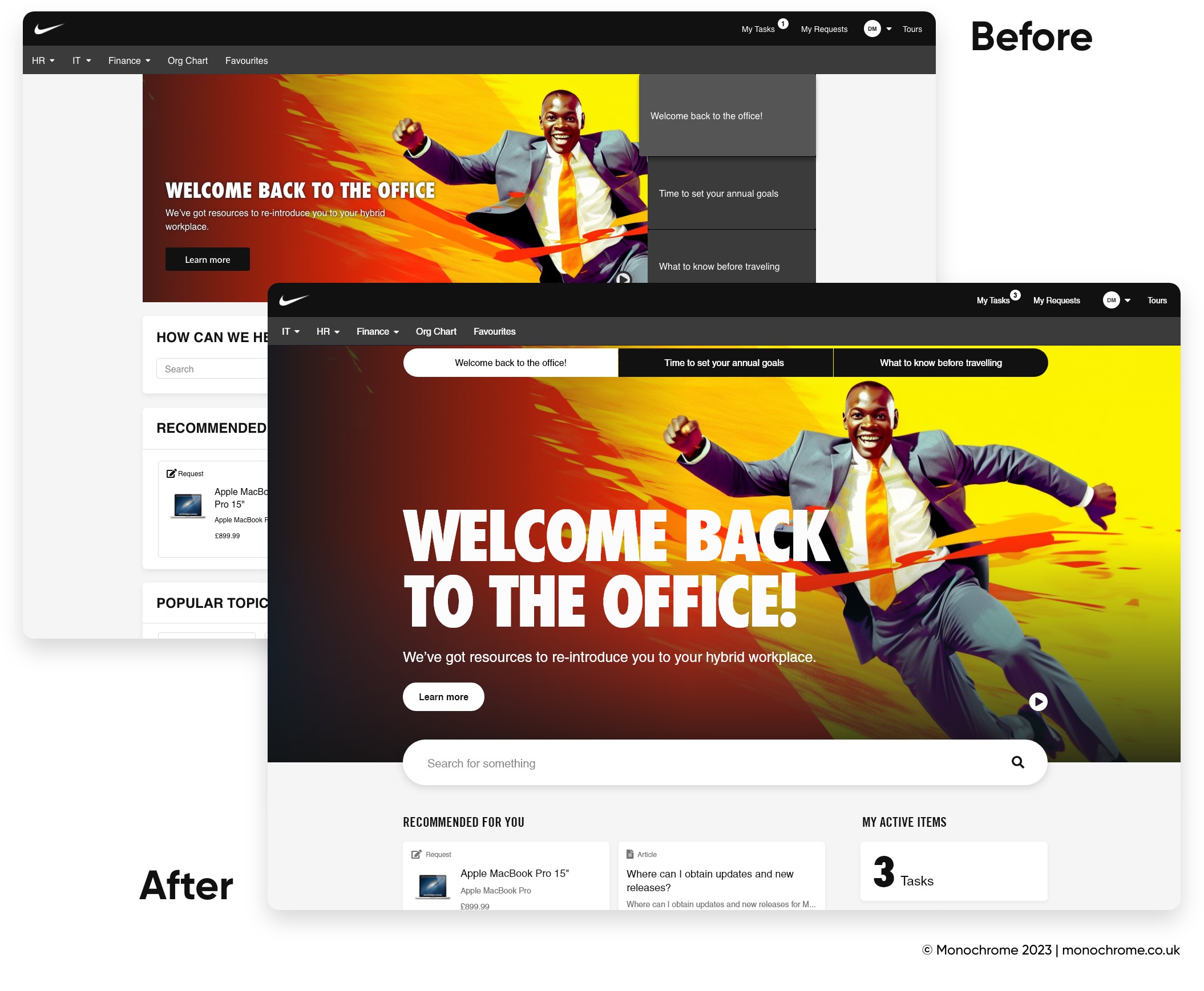 Nike ServiceNow Portal Success Story | Monochrome Solutions