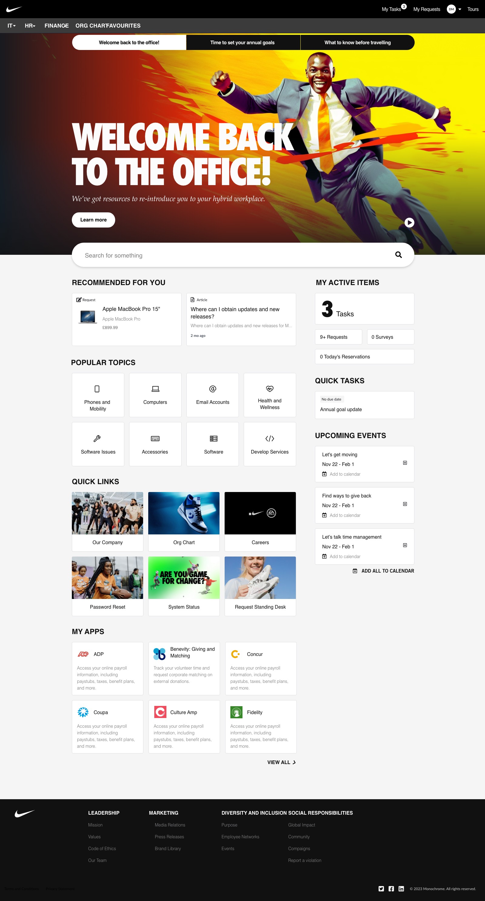 Nike ServiceNow Portal Success Story | Monochrome Solutions